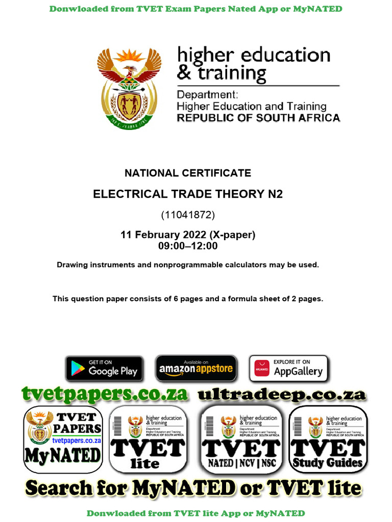 Electrical Trade Theory FEBRUARY 2022 | PDF | Electric Motor | Transformer