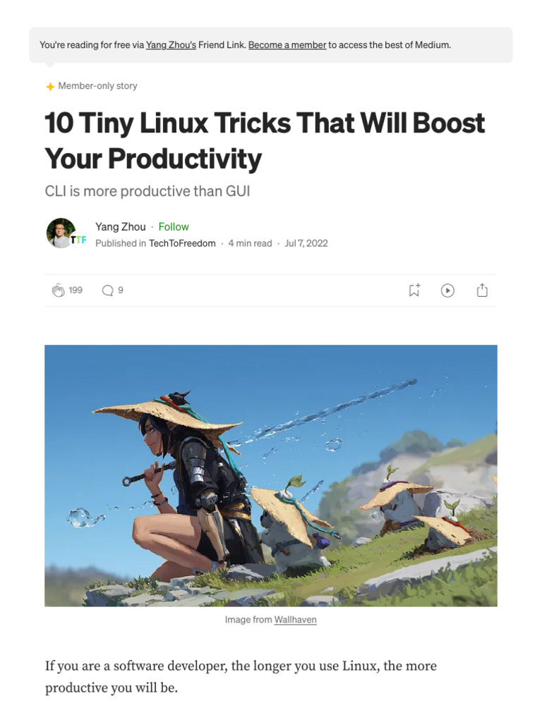 10 Tiny Linux Tricks That Will Boost Your Productivity by Yang Zhou ...