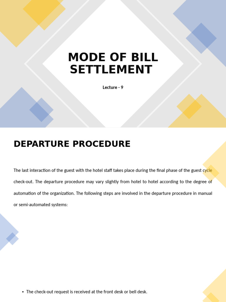 Bill Settlement | PDF | Point Of Sale | Payments