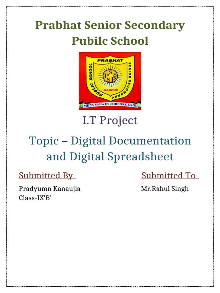 Prabhat Senior Secondary Pubilc School | PDF