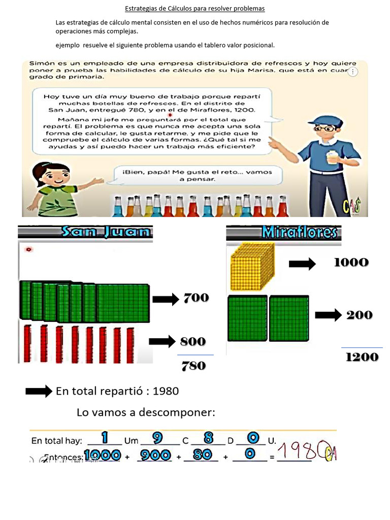 Estrategias de Cálculos para Resolver Problemas | PDF