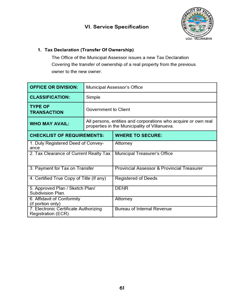 Tax Declaration Transfer of Ownership ASS Merged | PDF | Taxes ...