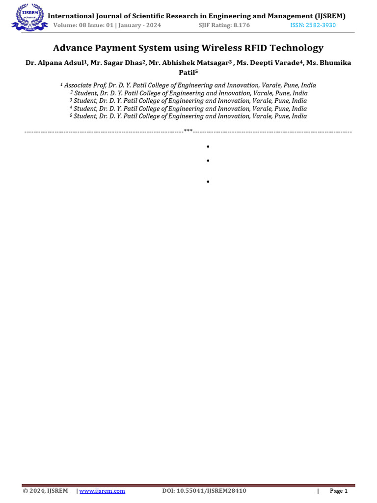 RFID-Based Cashless Payment System | PDF | Radio Frequency ...