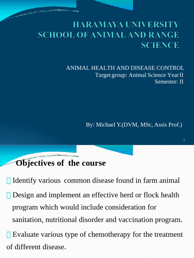 Animal Health and Disease Control Overview | PDF | Infection | Pathogen