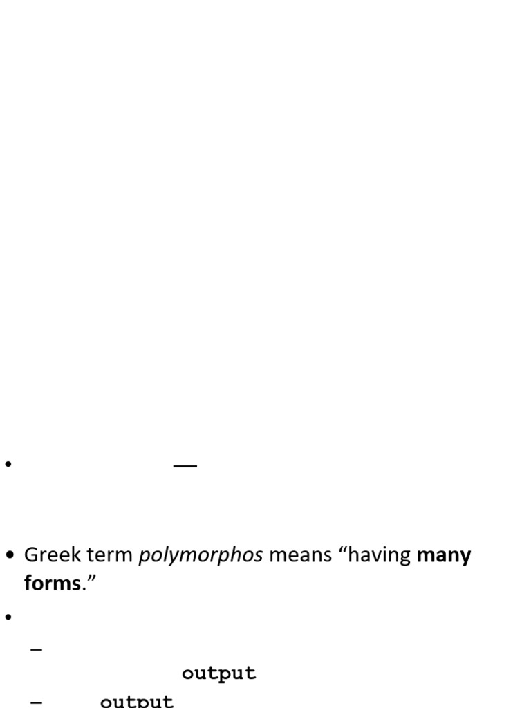 Chapter 7 Polymorphism_231119_152610 (3) | PDF | Method (Computer Programming) | Inheritance ...