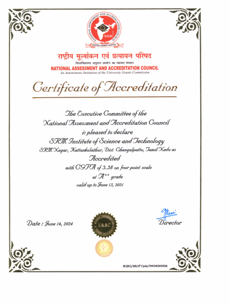 NAAC-Certificate-2024-2031 Ijy | PDF