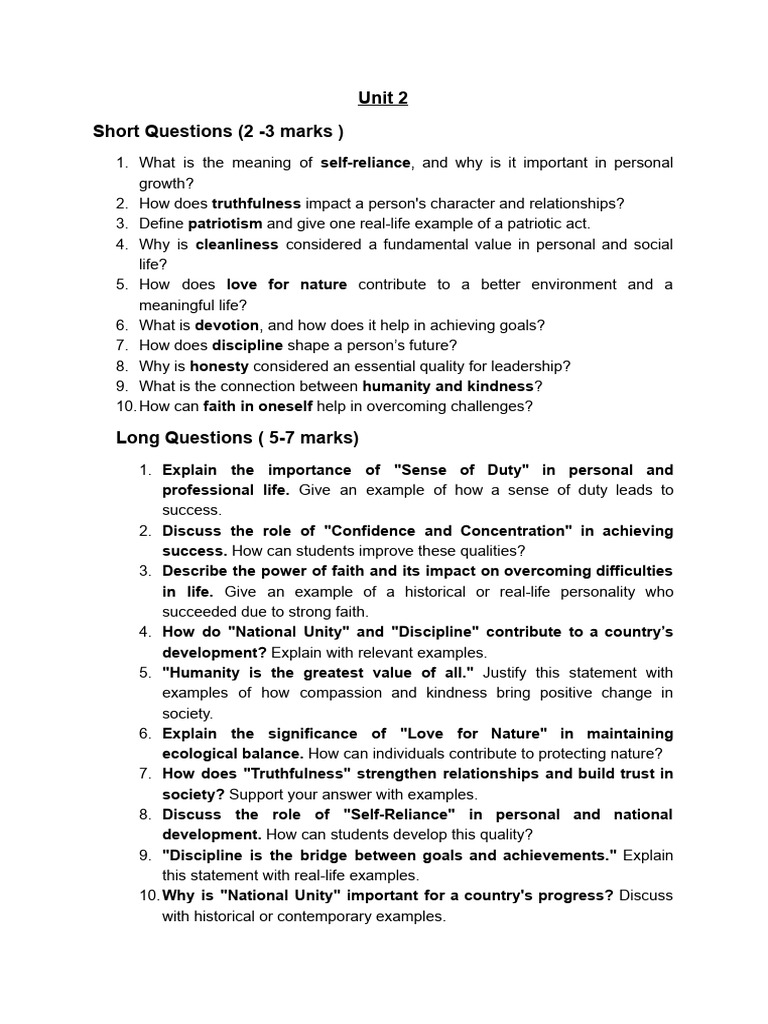 Unit 2 Question Bank | PDF