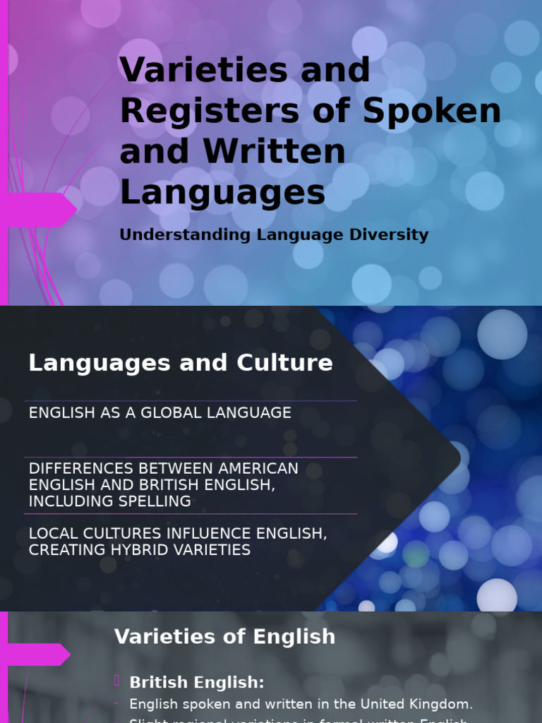 2.1 Varieties and Registers of Language | PDF | English Language | Dialect