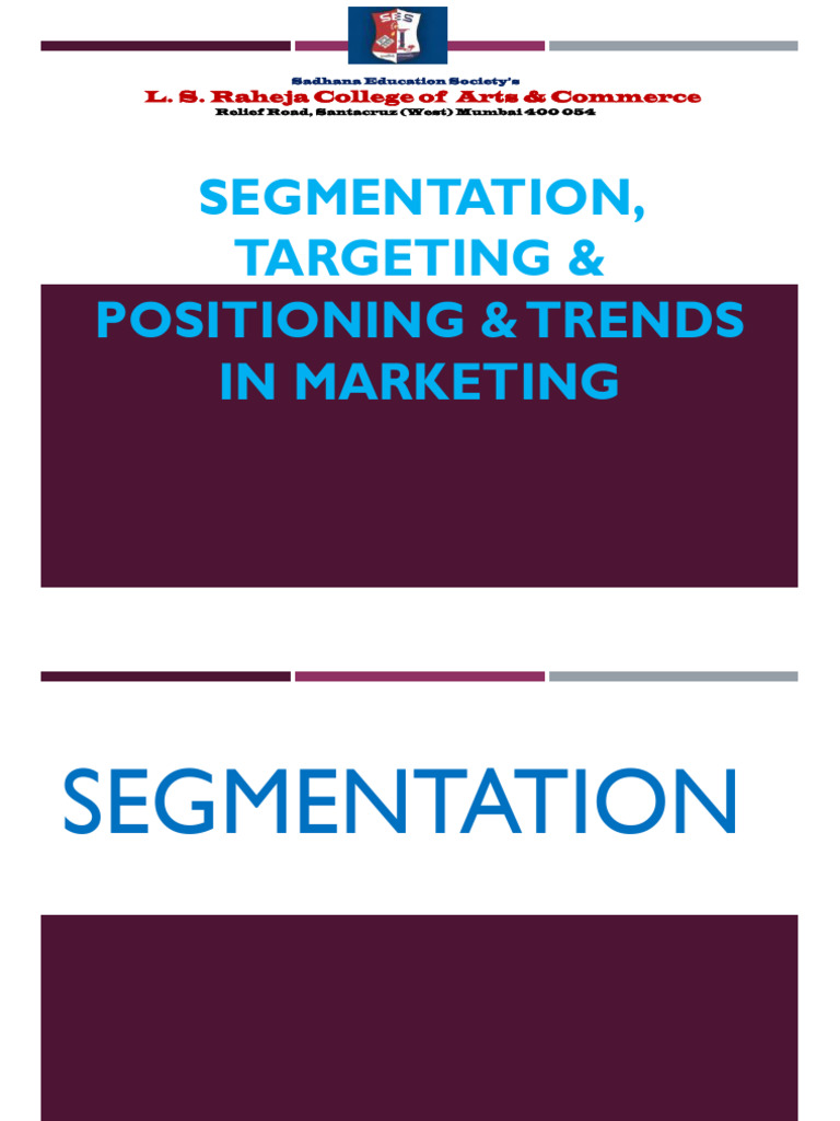 UNIT 4 Segmentation, Targeting & Positioning & Trends in Marketing | PDF | Digital Marketing ...