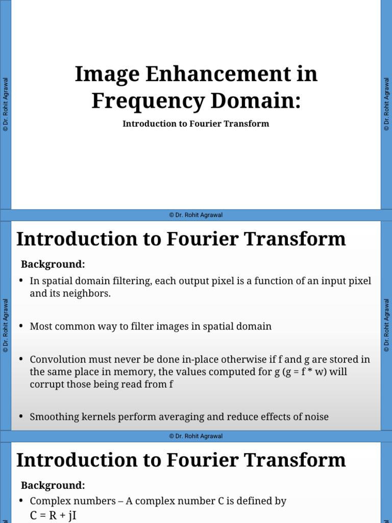 Fourier Transform for Image Enhancement | PDF | Fourier Transform ...