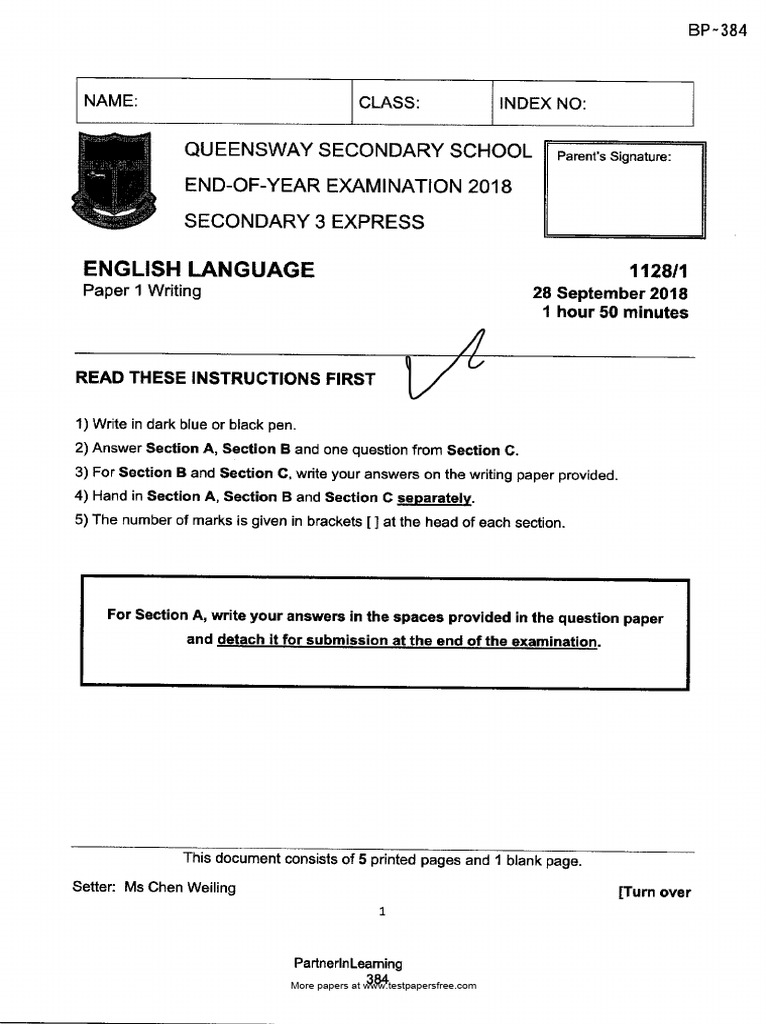 Sec3_2019_English_SA2_queensway | PDF