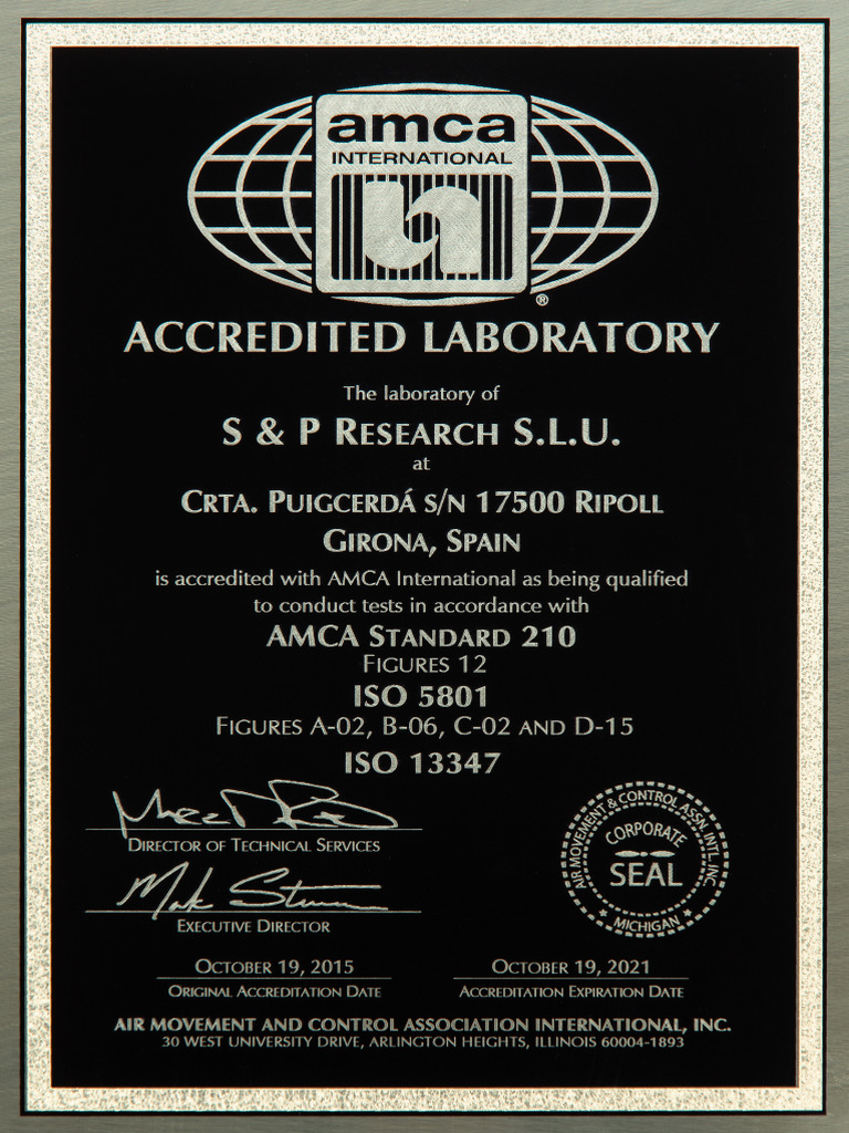 S&P AMCA INTERNATIONAL CERTIFICADO | PDF