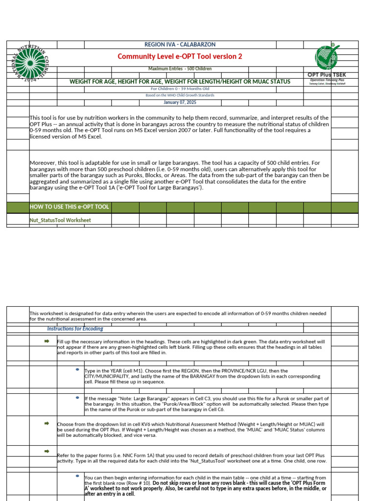 FORM-eOPT-Tool-2025-v2-2025-2 | PDF | Significant Figures | Worksheet