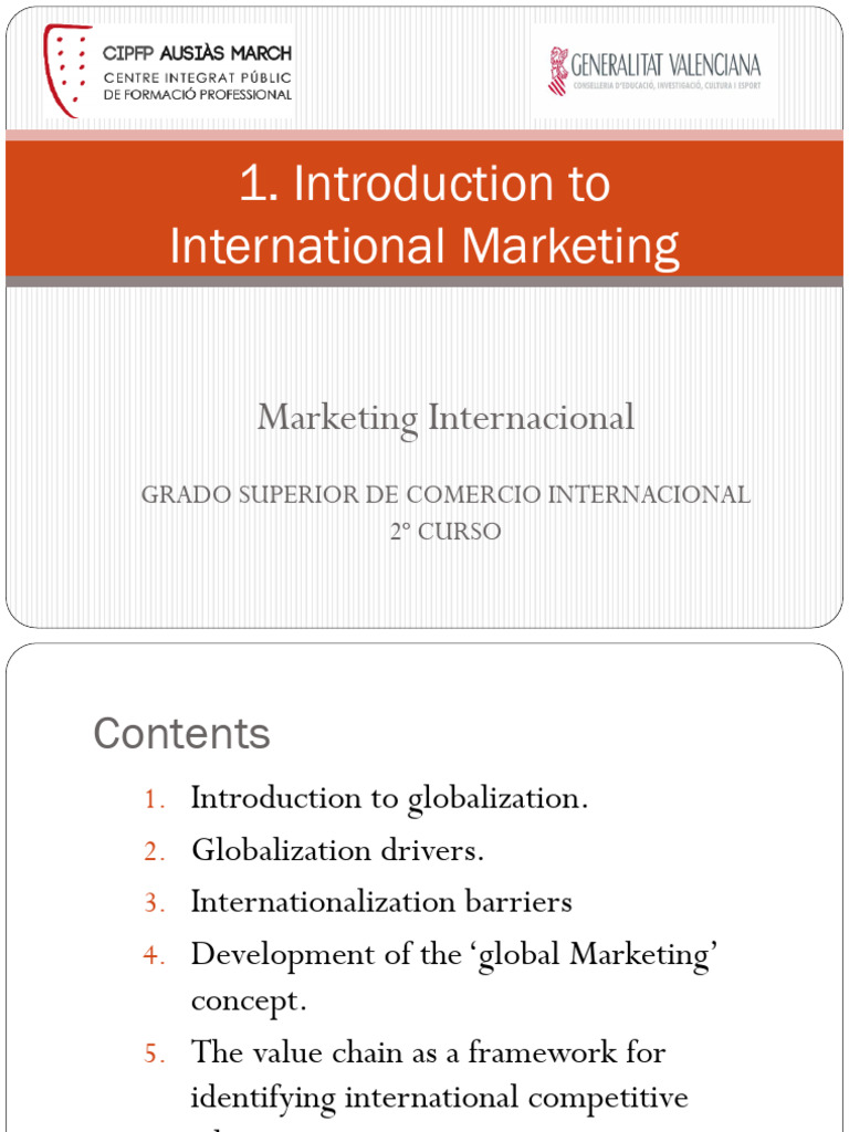 Introduction To International Marketing | PDF | Exports | Marketing