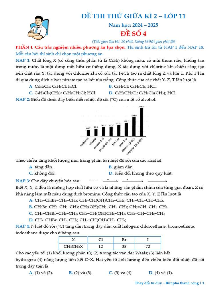 Đề Thi Thử GK2 - Lớp 11 - 2025 - Số 4 | PDF