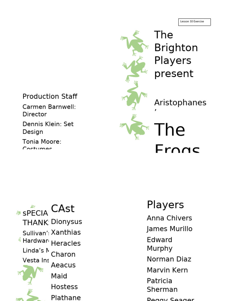 Lesson 10 Practice Document | PDF