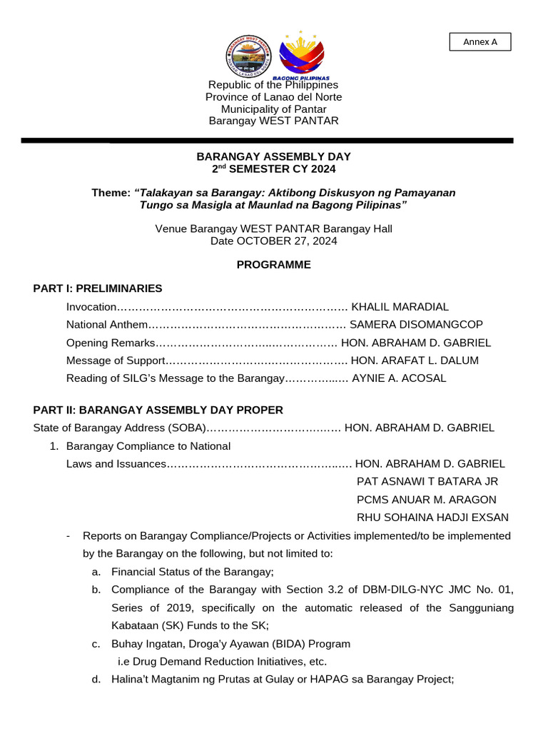 Annex A - Programme Template | PDF