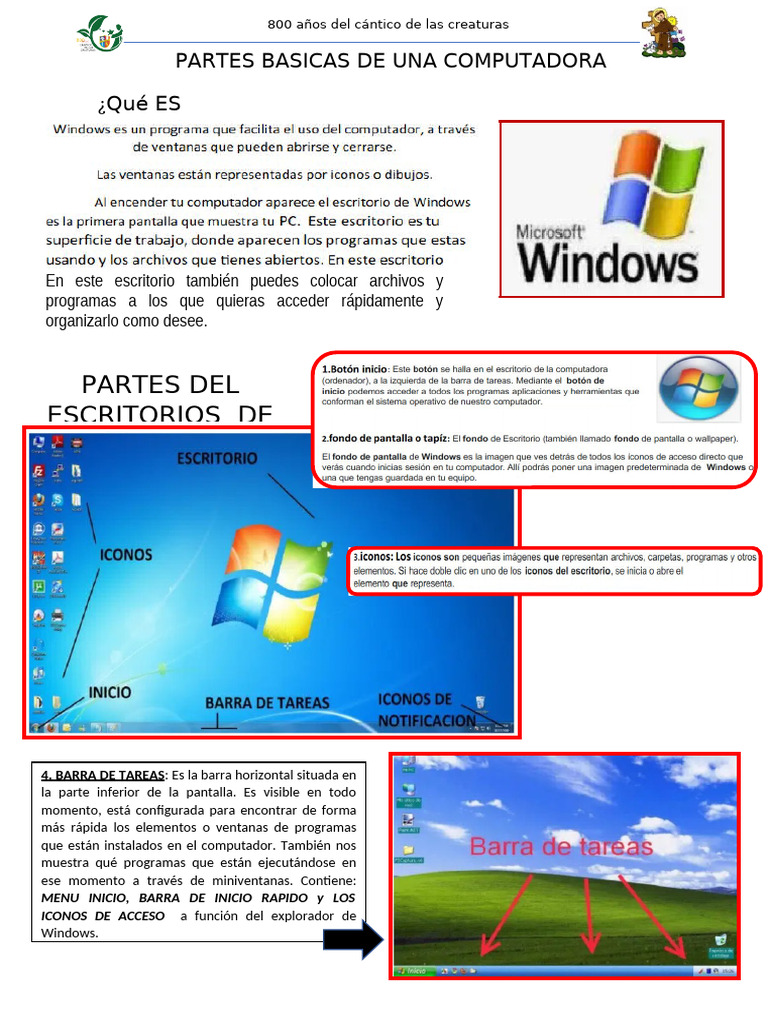 Elementos del Escritorio de Windows | PDF