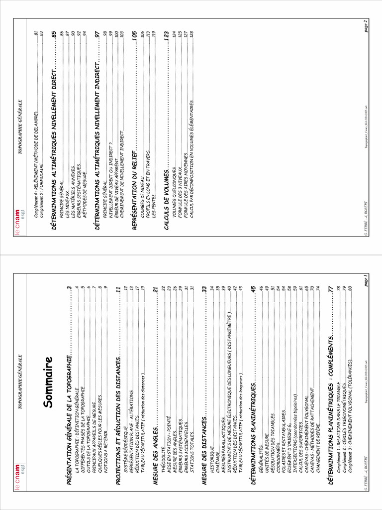 Topographie1 Cours IG3 2024 2025a | PDF