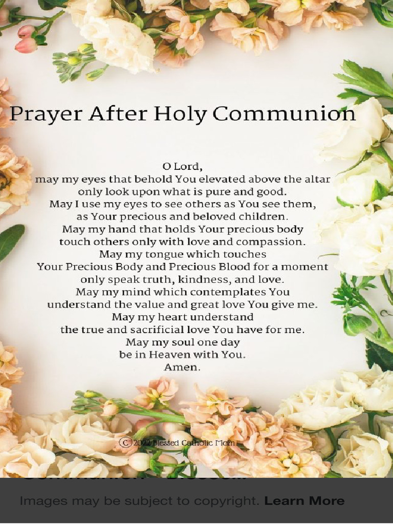 Prayer After Communion - Google Search | PDF