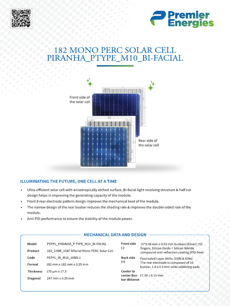 PE Solar Cell M10 Bifacial | PDF