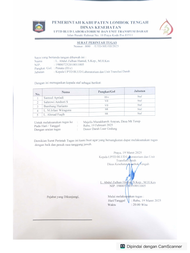 SPT MU di Desa Montong Terep | PDF