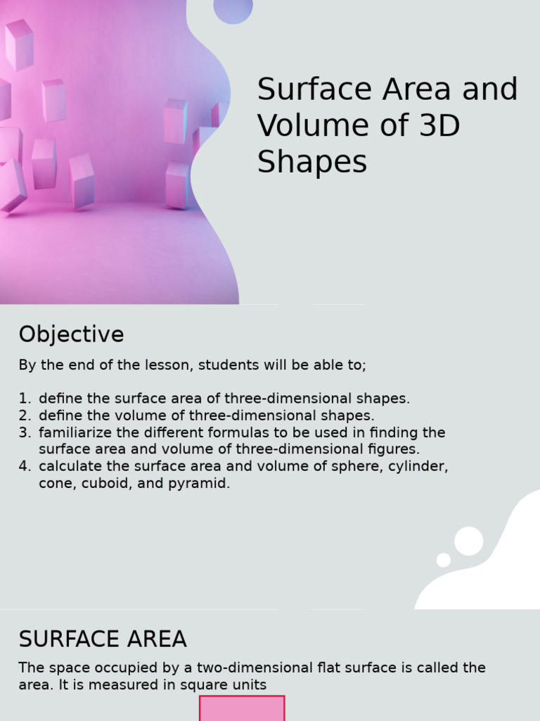 Surface Area and Volume | PDF