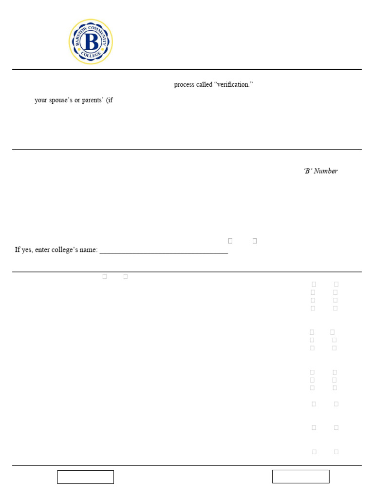 2024-25 Verification Worksheet | PDF | Irs Tax Forms | Taxes
