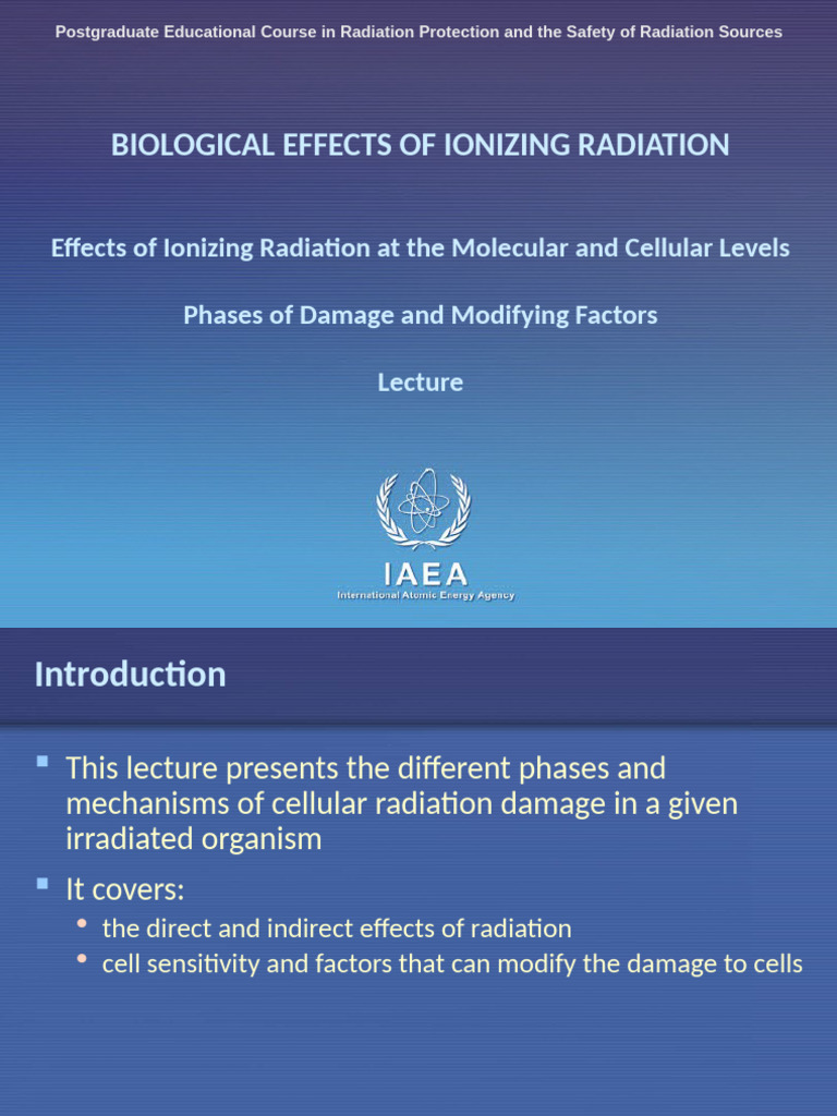 III.1.3. Phases of Damage and Modifying Factors | PDF | Radiation ...