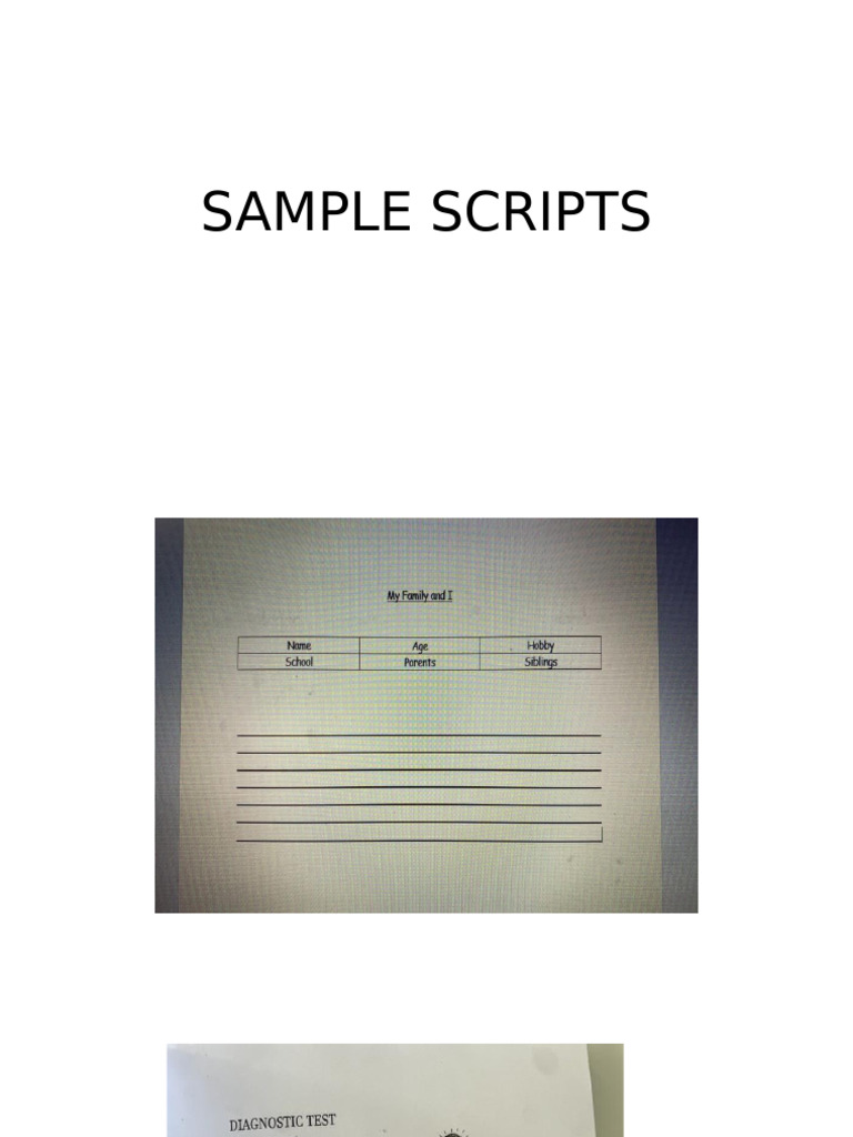 Sample Scripts | PDF