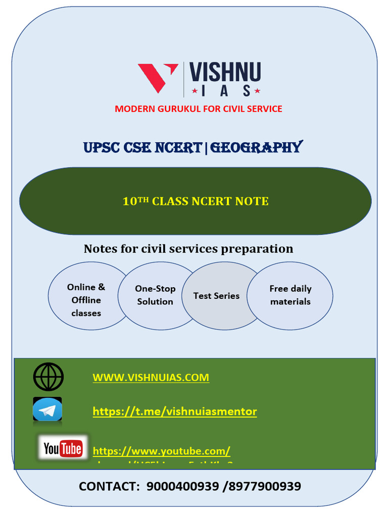 NCERT GEOGRAPHY 10th CLASS NOTES | PDF | Dam | Soil