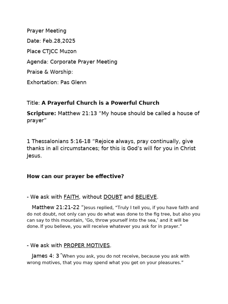 Prayer-Meeting-2 | PDF