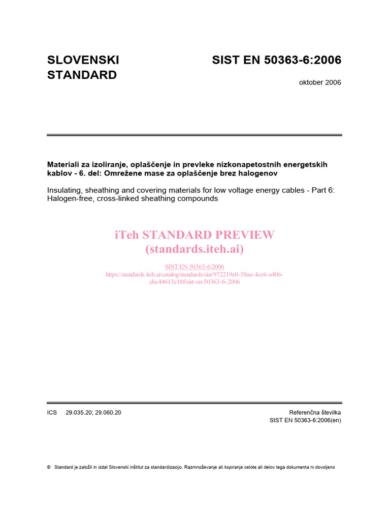 Halogen-Free Sheathing Standards for Cables | PDF | Cross Link