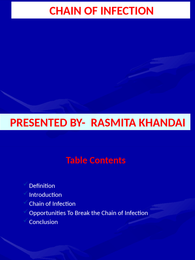 Understanding the Chain of Infection | PDF | Infection | Diseases And ...
