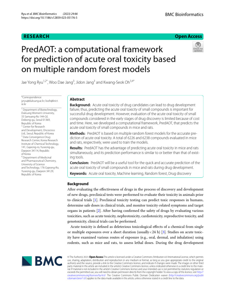 2 - PredAOT - A Computational Framework For Prediction of Acute Oral ...