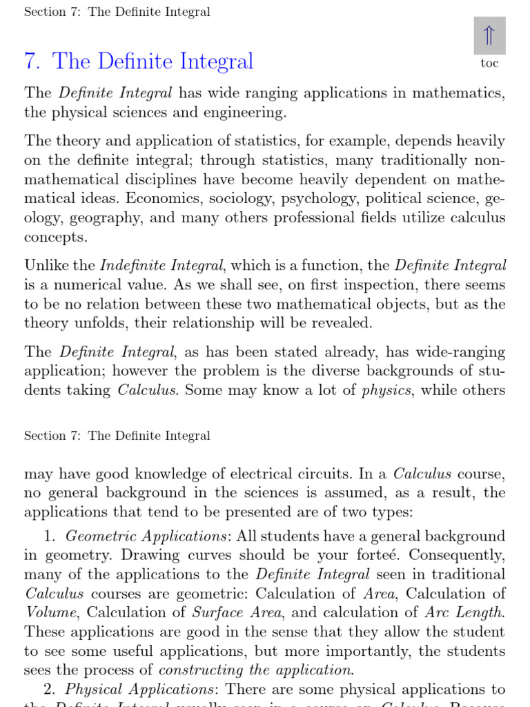The Definite Integral | PDF | Integral | Calculus