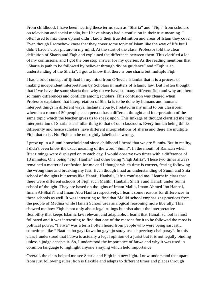 Muhammad Salaar Islam Raja.29090017 - Reflection Paper 3.islamic ...