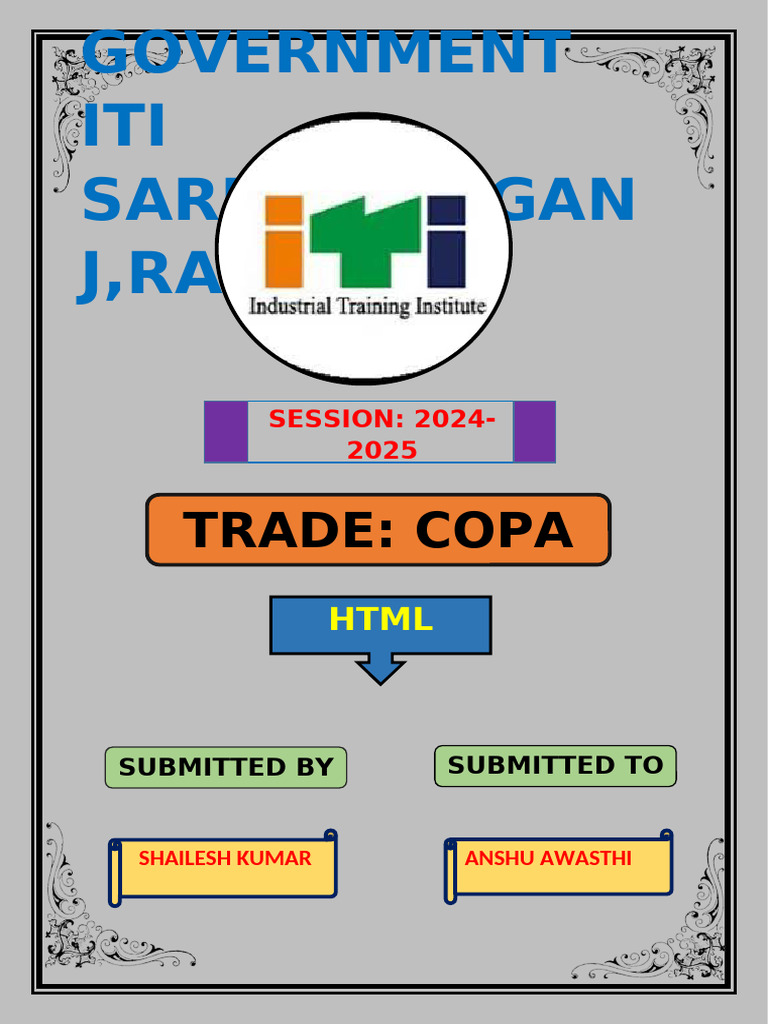 ITI Trade COPA Session 2024-2025 | PDF