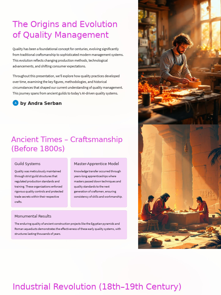 The Origins and Evolution of Quality Management | PDF | Quality ...