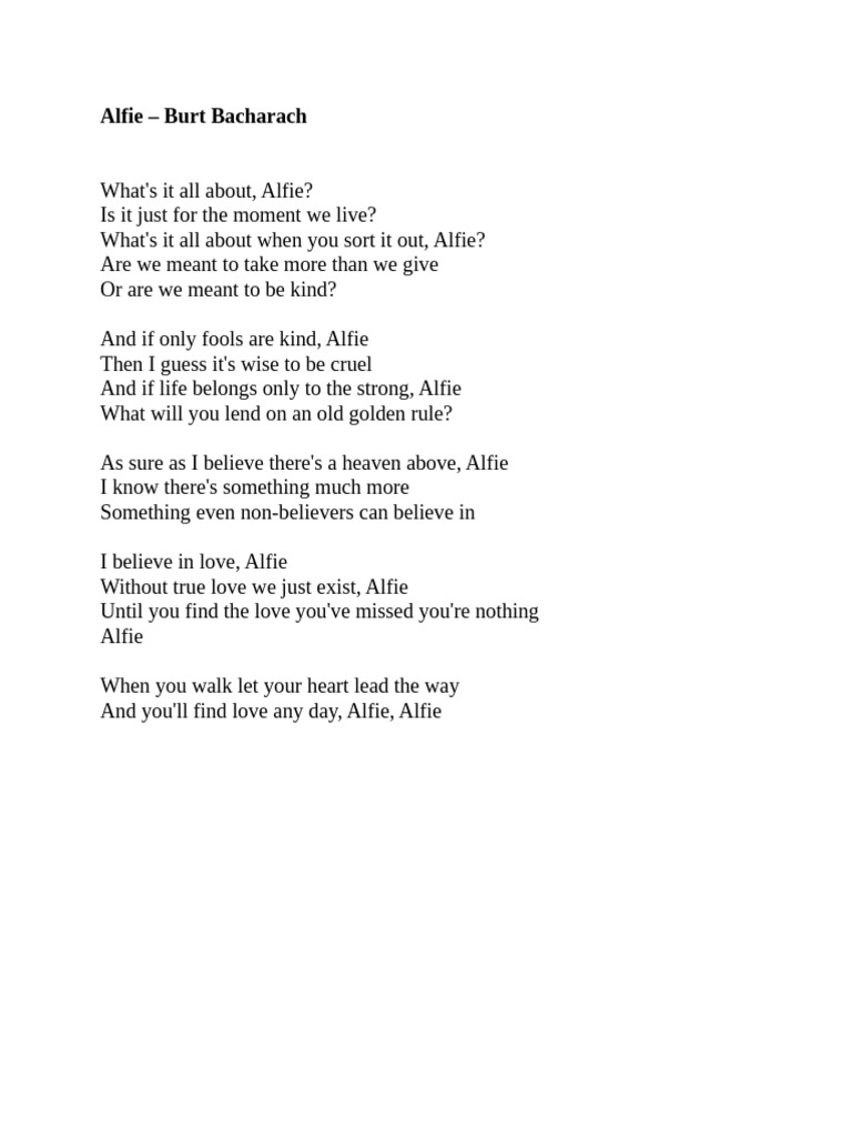 Alfie | PDF