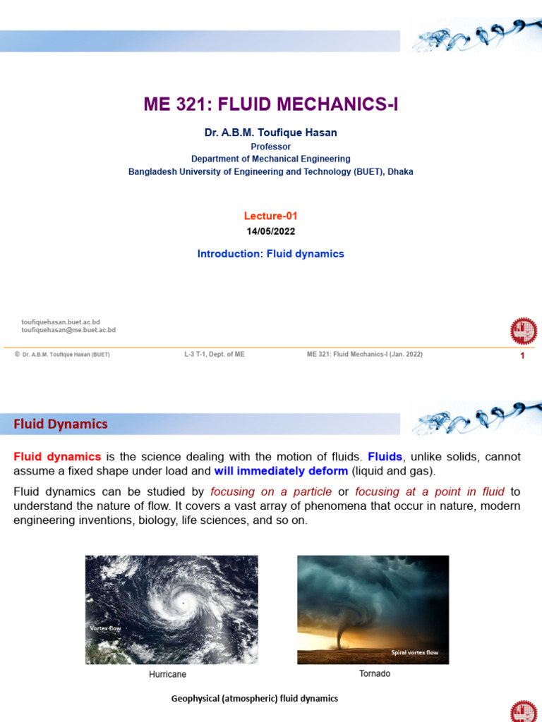 FM All Slide | PDF | Fluid Mechanics | Fluid Dynamics