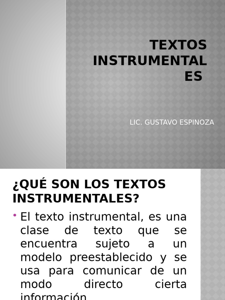TEXTOS INSTRUMENTALES | PDF | Plan de estudios