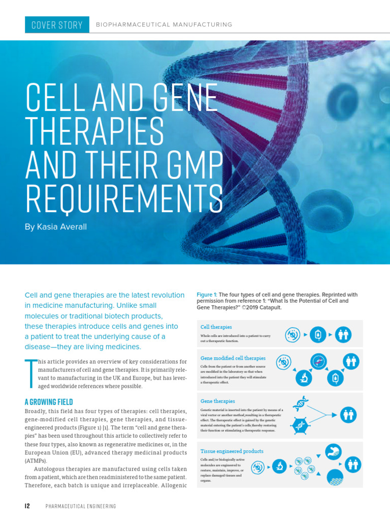 Cell and Gene Therapies & Their GMP Requirements | PDF | Gene Therapy ...