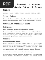 Grade 12 Isizulu Task Essay 2025 | PDF