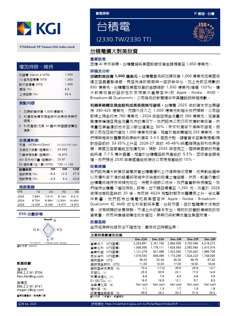 Kgi TSMC | PDF