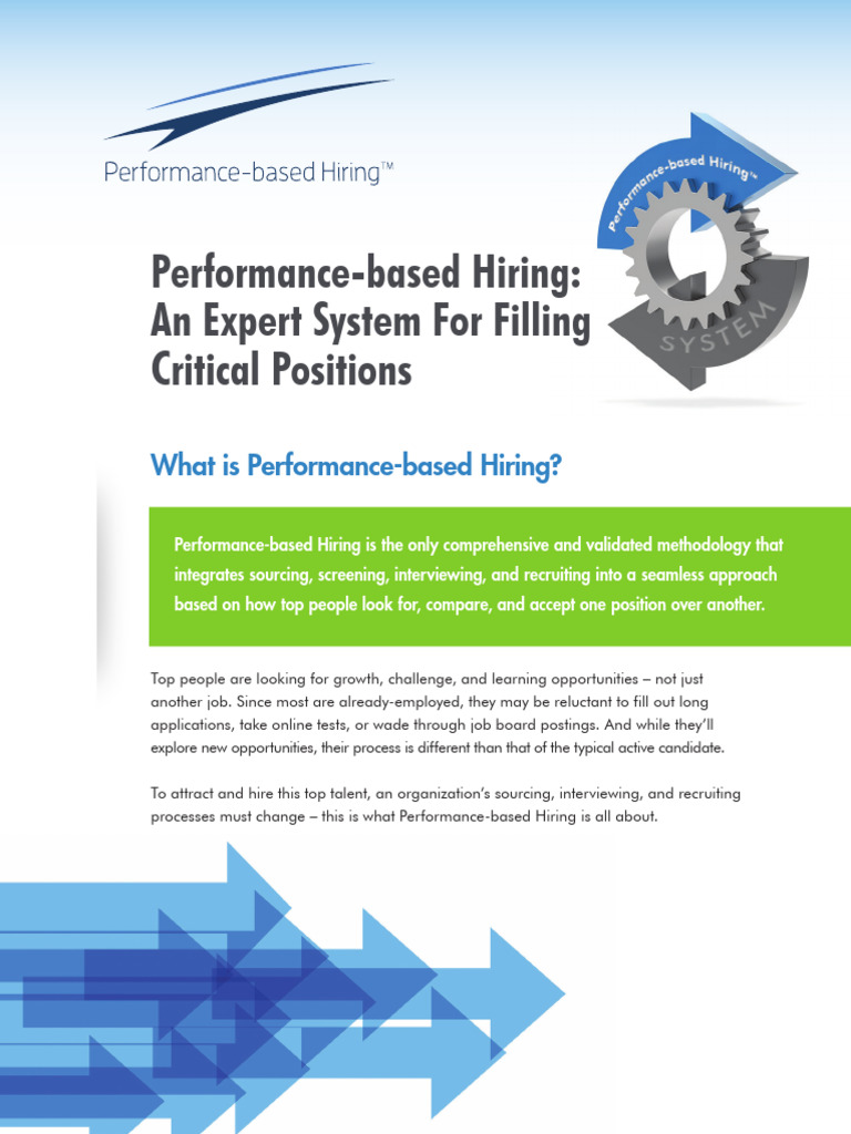 Performance Based Hiring System Overview 2021 1 | PDF | Recruitment ...