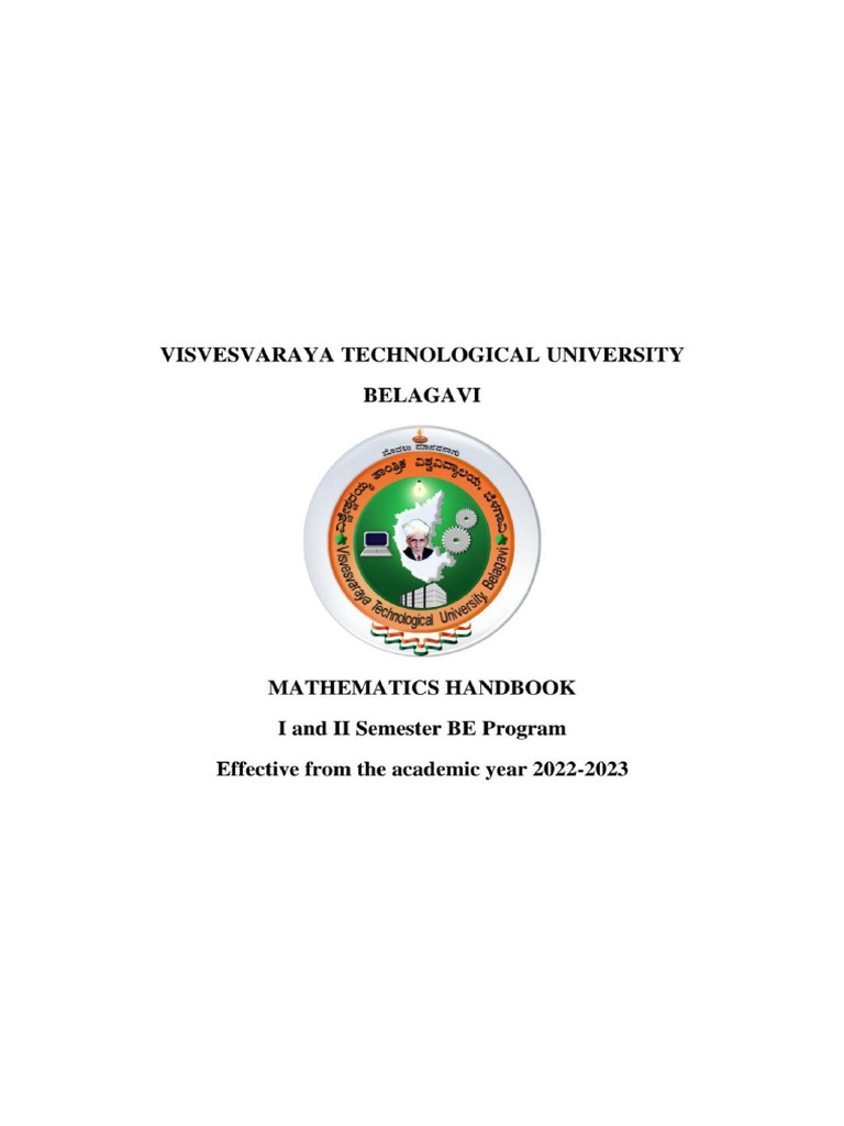Hand Book Math Vtu | PDF