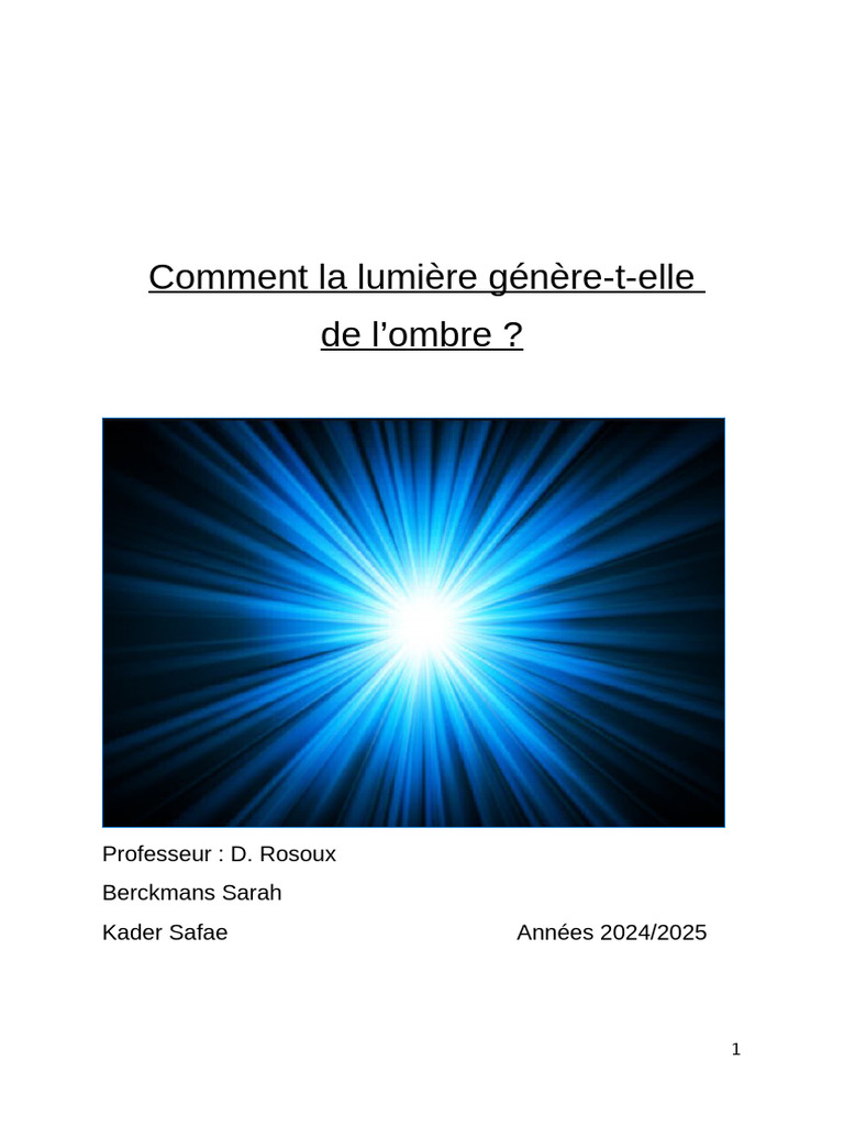 Ombres et lumière : mécanismes expliqués | PDF | Lumière | Éclipse