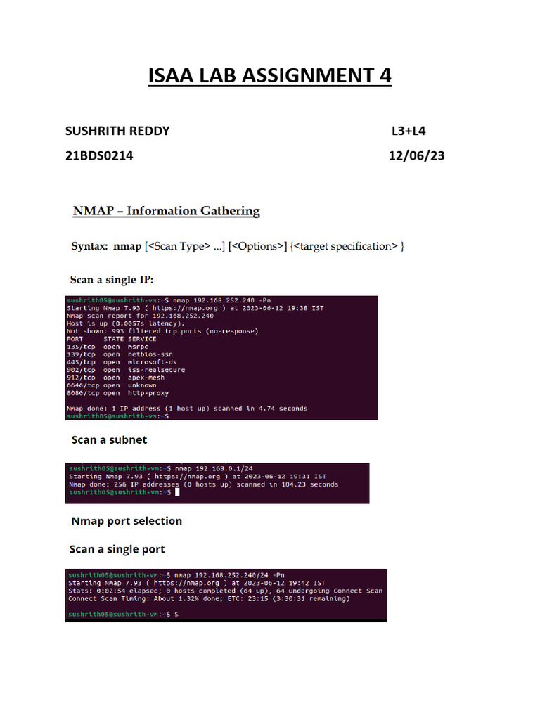 ISAA LAB ASSIGNMENT 4 - 21bds0214 | PDF