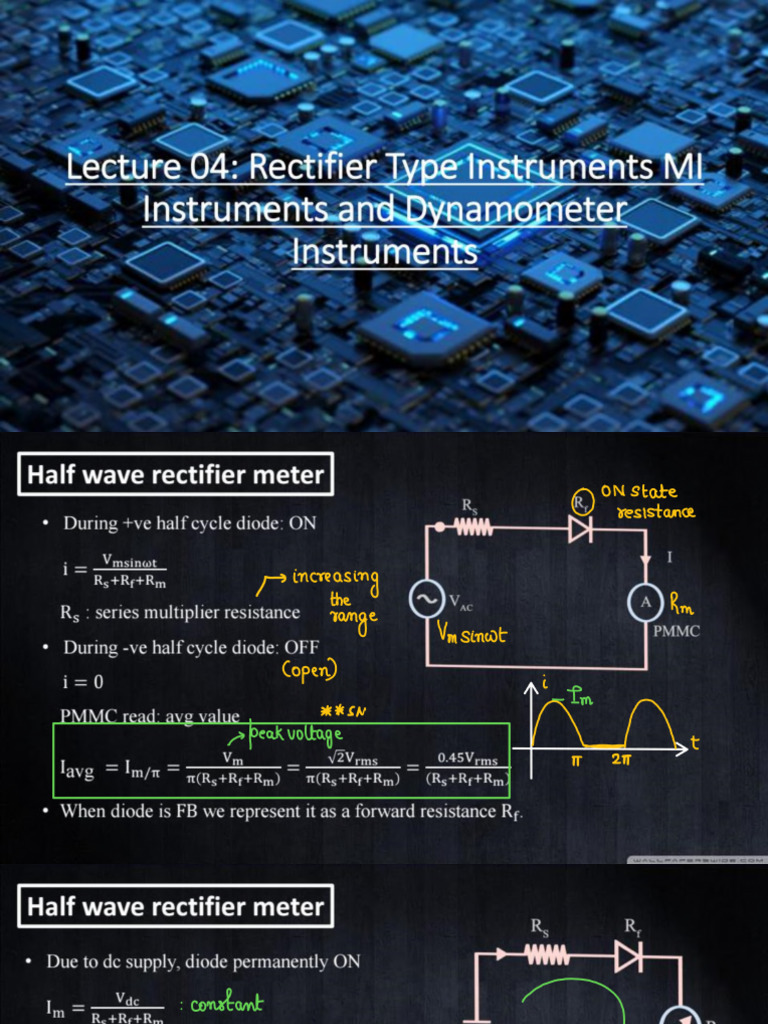 ImTgArtist_Lecture_04__Rectifier_Type_Instruments,_MI_In | PDF